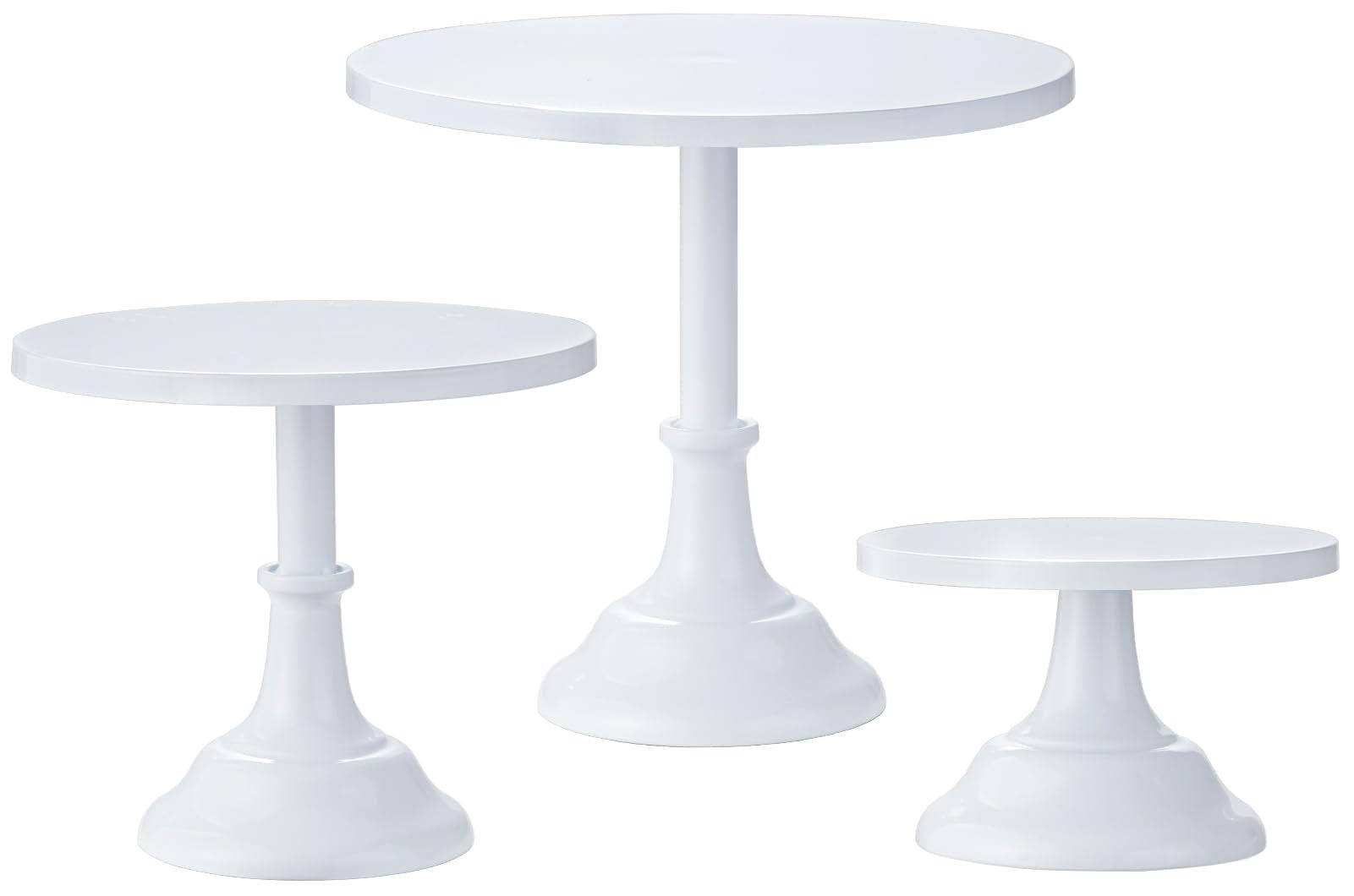 Rosdorf Park 3 Pcs Cake Stand, White Cake Stand Set Disc Diameter 8" 10" 12", Perfect Dessert ...